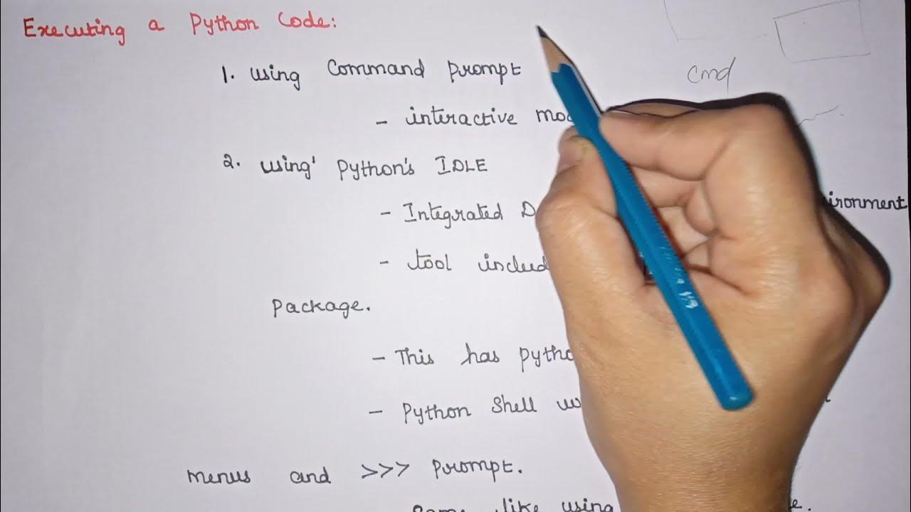 L02: Execution of Python code | Ways to execute python program | Python ...