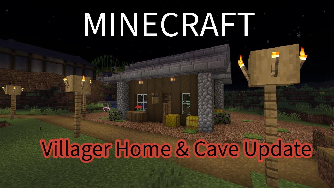 MINECRAFT - Villager House & Cave Design - YouTube