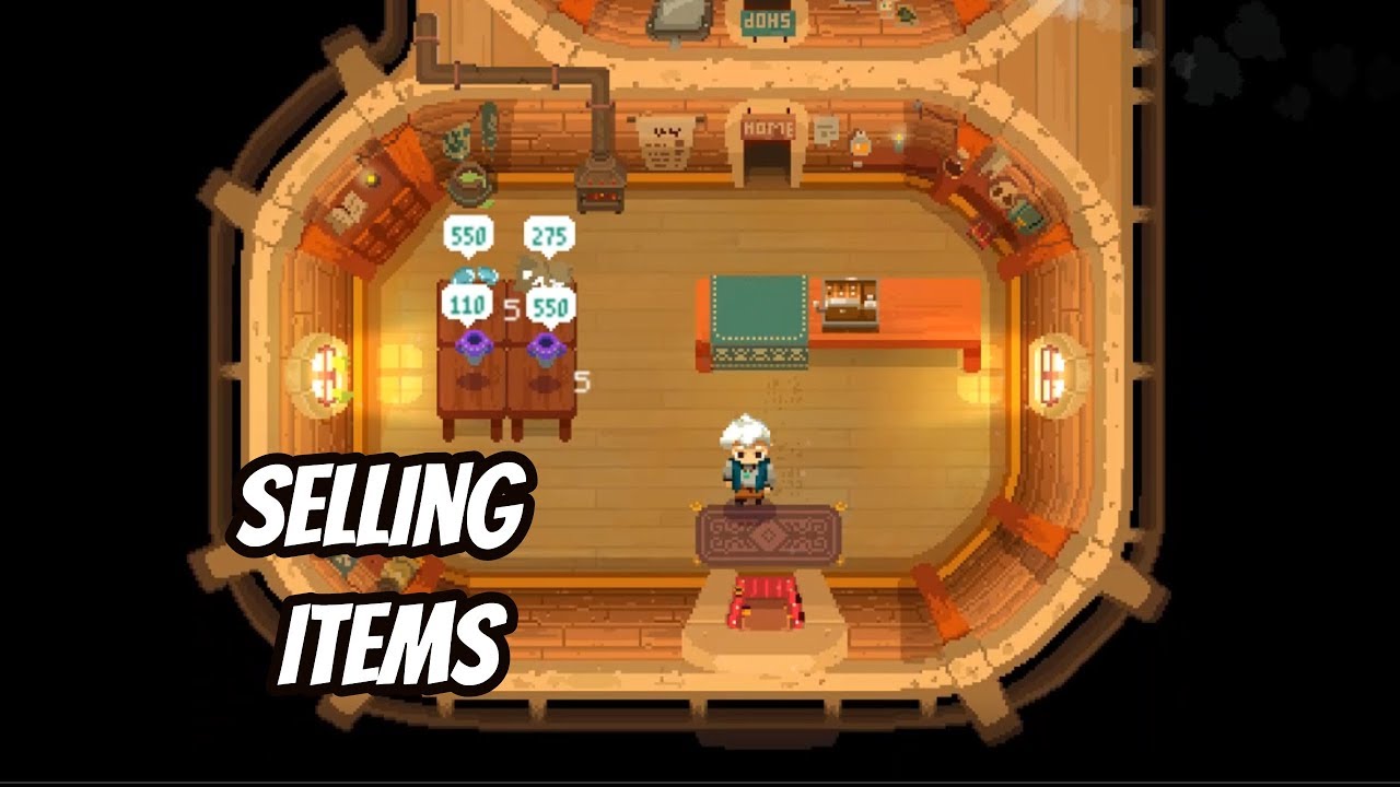 Moonlighter - Selling Items (Shop Level 1) - YouTube
