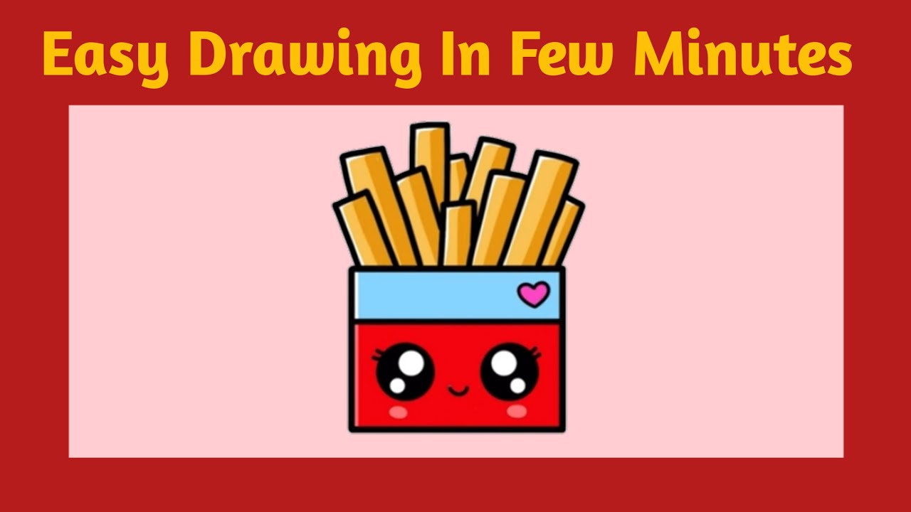 How To Draw French Fries | simple and easy and coloring step by step ...