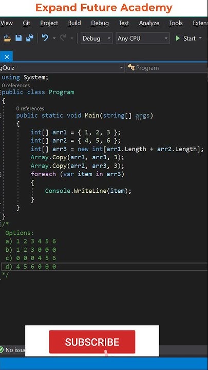 Programming Quiz Questions Q86 Expand Future Academy Shorts Programming Csharp Dotnet