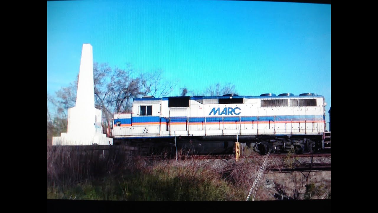 MARC EMD GP39 #72 Over Thomas Viaduct - YouTube