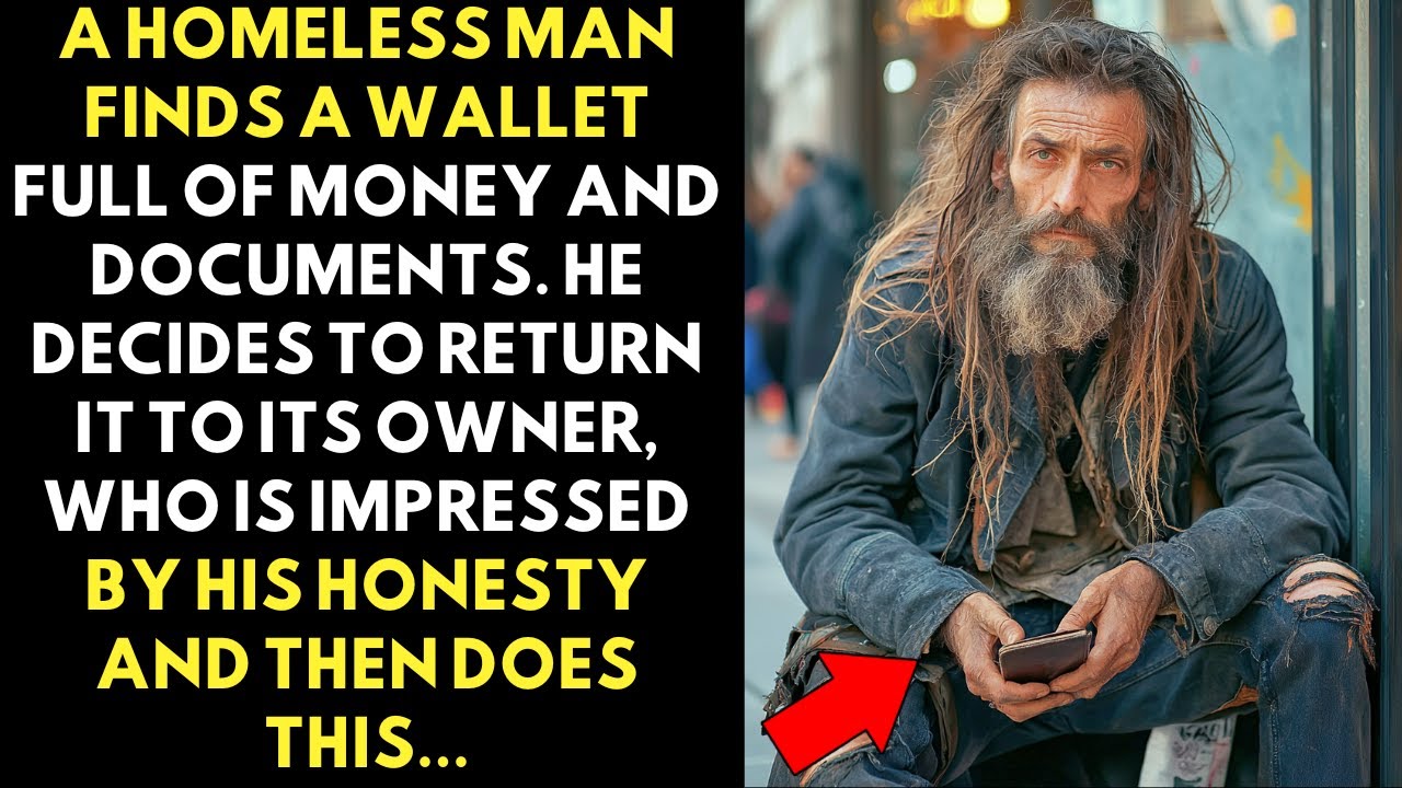 A HOMELESS MAN FINDS A WALLET BELONGING TO SOMEONE IMPORTANT AND ...
