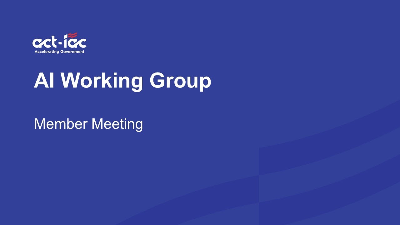 AI Working Group Member Meeting, November 2025 - YouTube