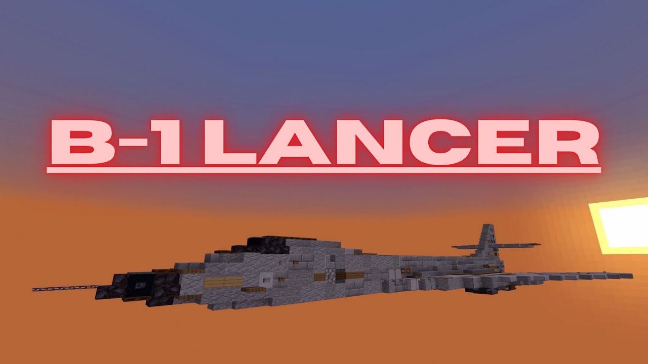 Minecraft: How to build a Bomber in Minecraft (B-1 Lancer) Minecraft ...