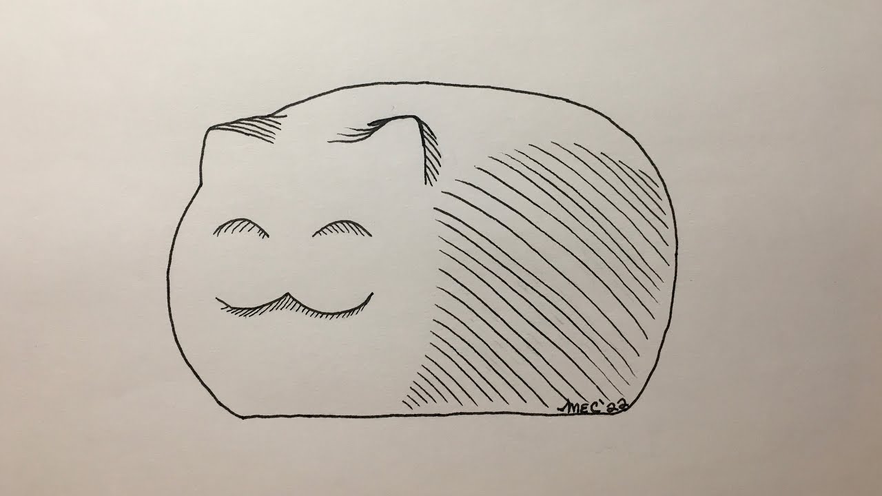 Catty baked goods 1: Cat loaf drawing (time lapse) - YouTube