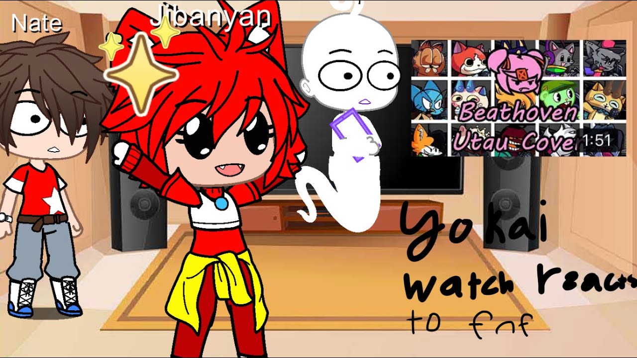 Yokai watch react to fnf - YouTube