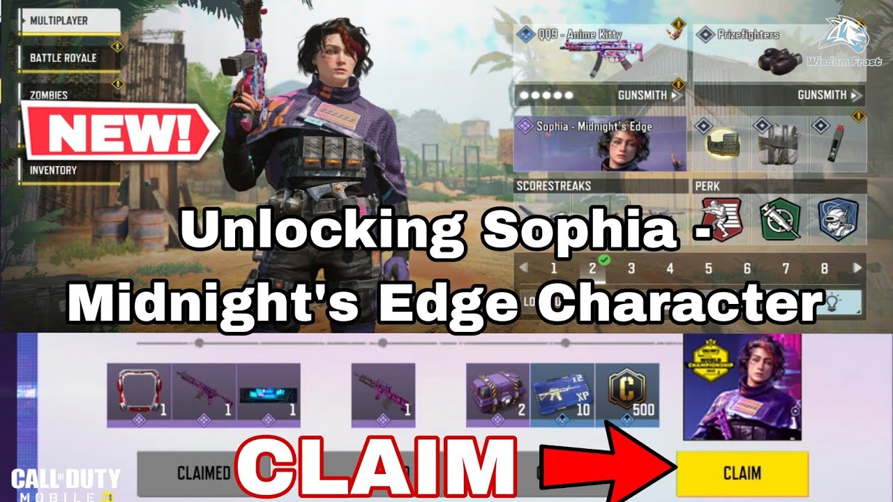 How to CLAIM Sophia - Midnight's Edge Character in Cod Mobile 2023 ...