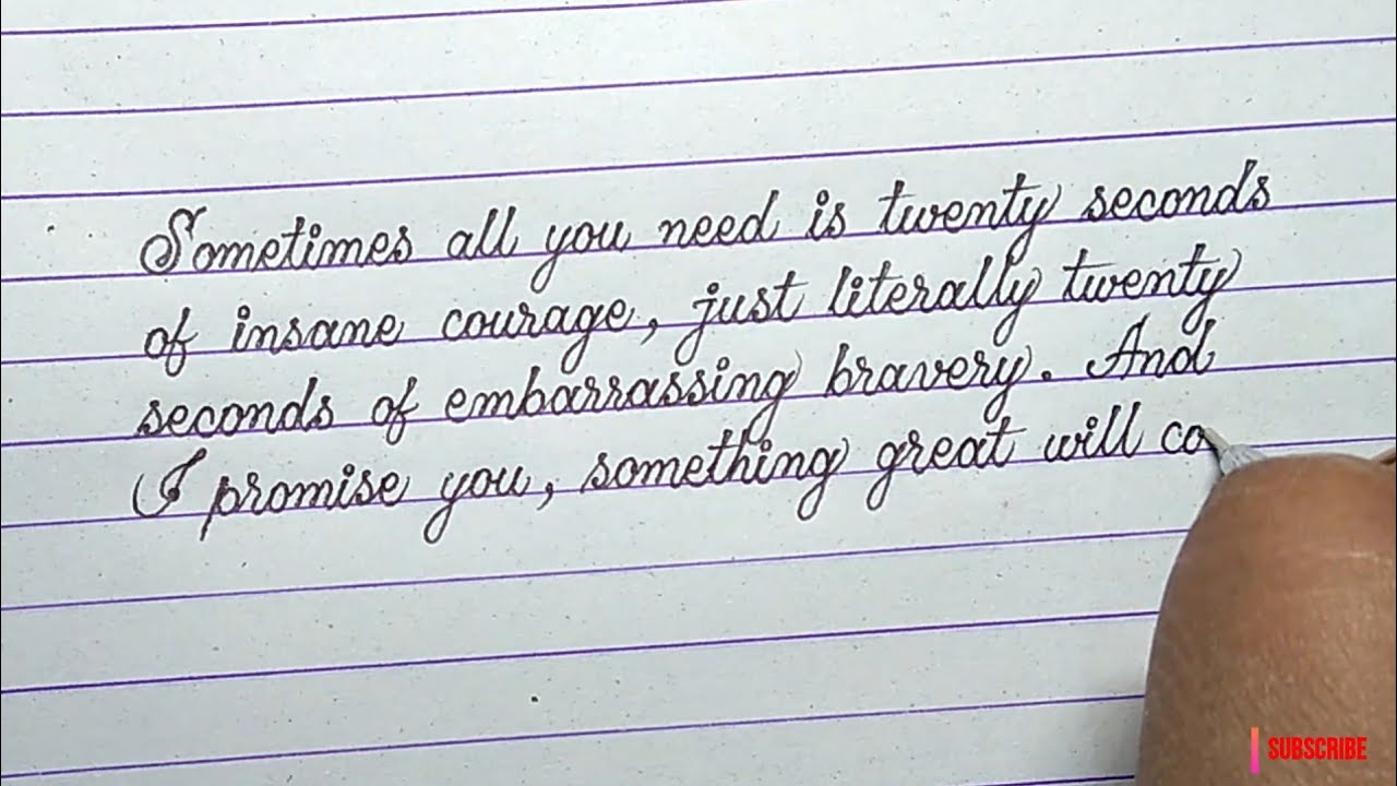 Simple And Beautiful Handwriting With Ball Point Pen | - YouTube