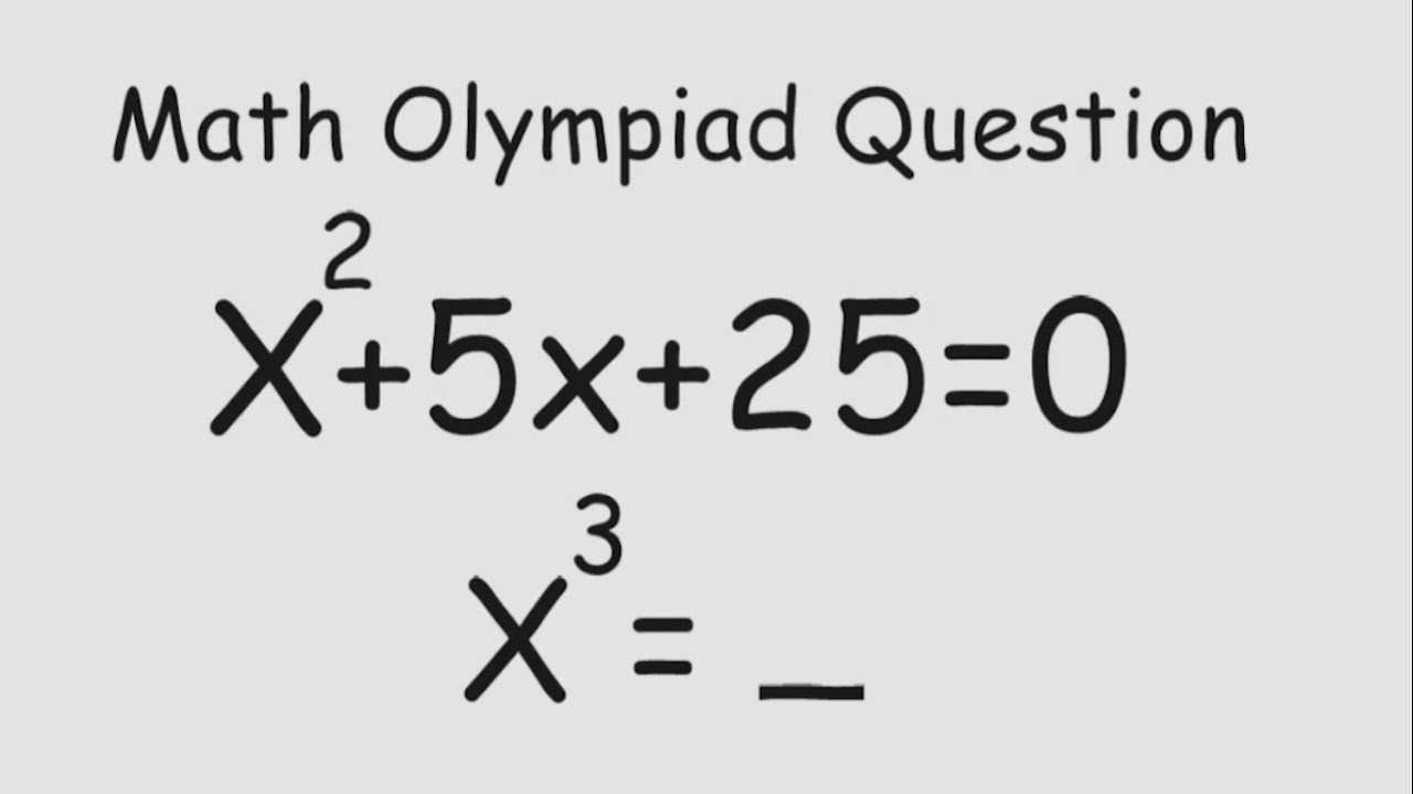 China | Math Olympiad Question - YouTube