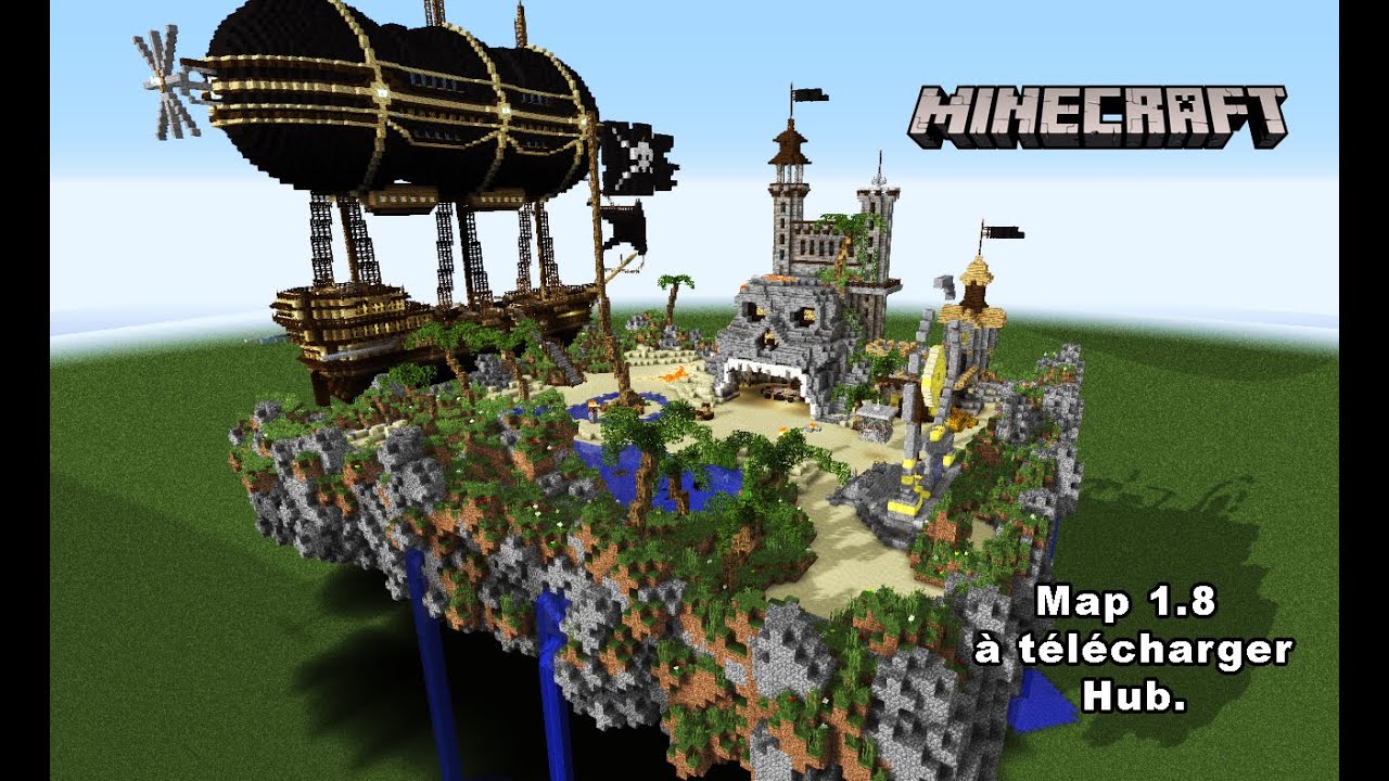 Minecraft Hub pirate map 24 à télécharger. - YouTube