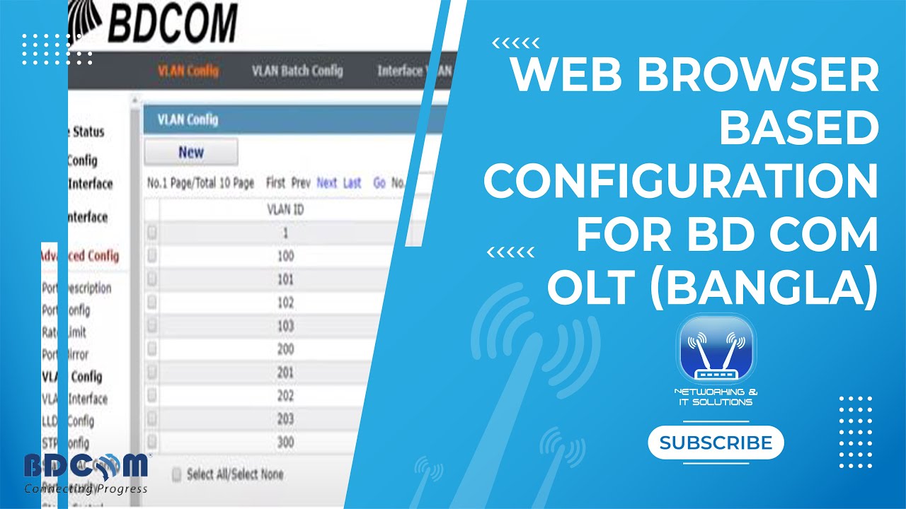 web browser based Configuration for BD COM OLT (bangla) - YouTube