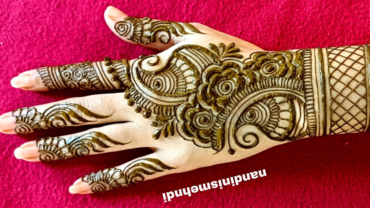 Gorgeous Simple Bach Hand Mehndi || Wedding Special Mehndi || Arabic ...
