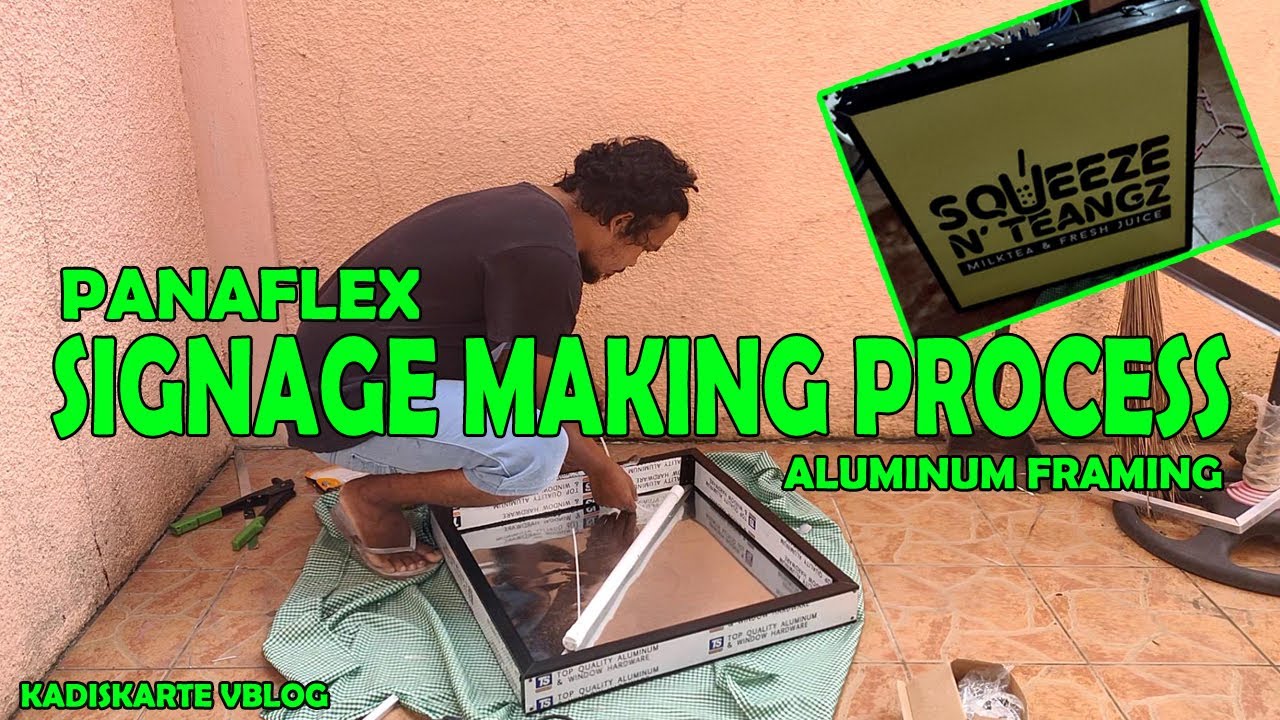 PANAFLEX SIGNAGE PROCESS | SINAGE MAKING - YouTube