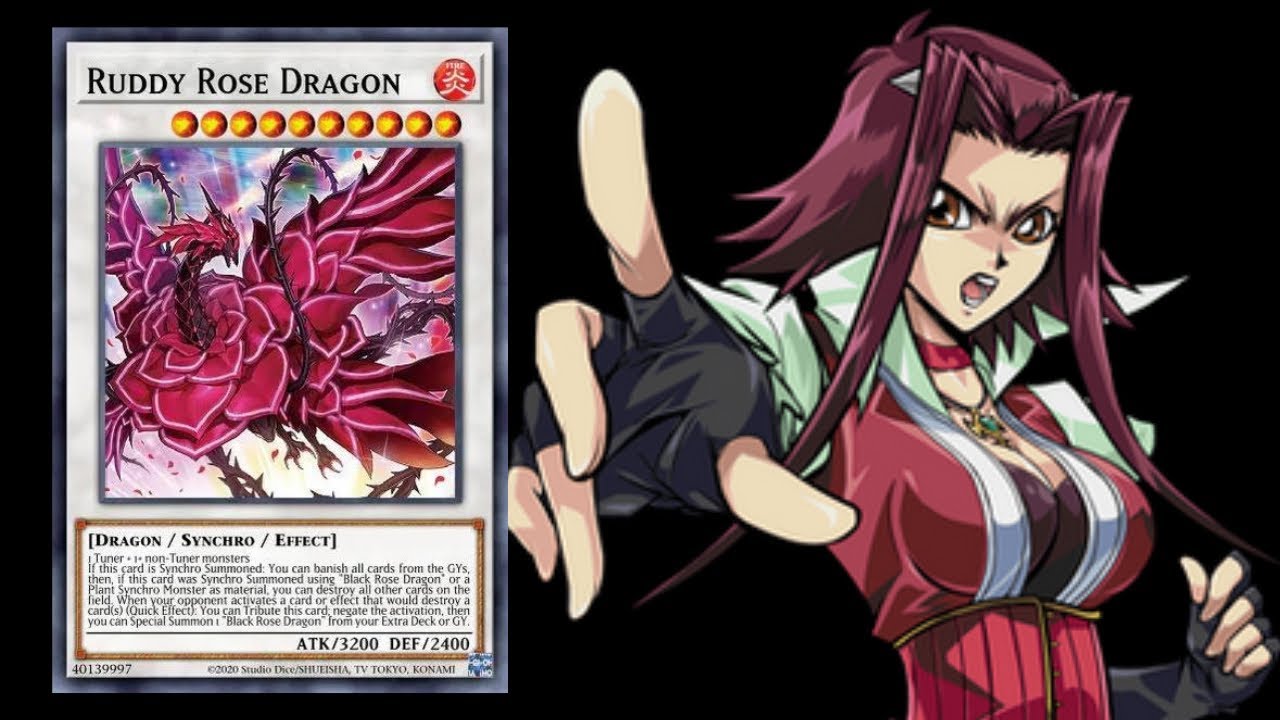 Yu-Gi-Oh! Duel Links - Akiza Synchro Summons Level 10 Ruddy Rose Dragon ...