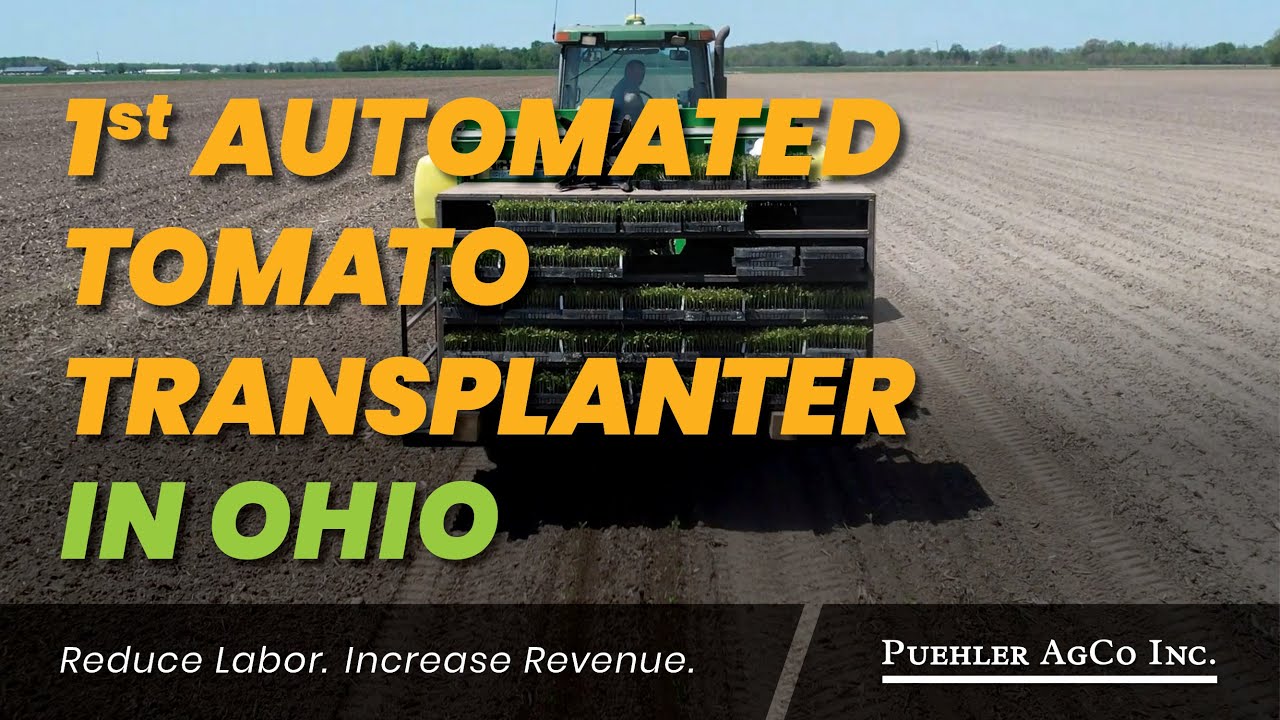 First Automated Tomato Transplanter in Ohio - YouTube