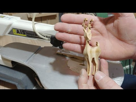 Hais Dekupaj Kıl Testeresi İle 3D Karaca Hekel Yapımı. ( Kiaraz Ağacı ) #woodworking #wood #wooden