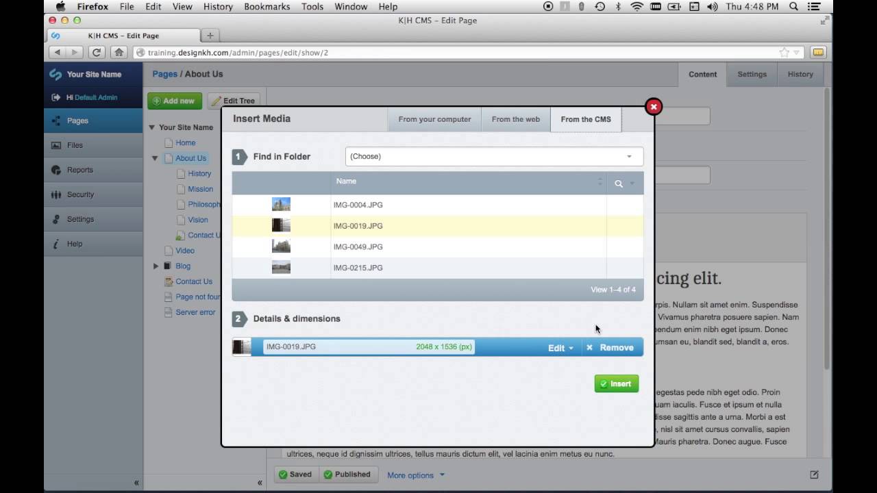 Inserting Images Into Content in SilverStripe CMS 3.1.x - YouTube
