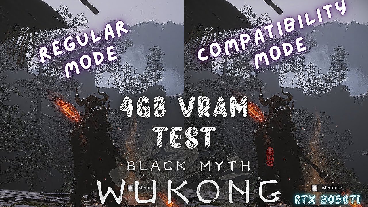 Black Myth Wukong | 4GB VRAM Test | Regular vs Compatibility Mode | RTX ...