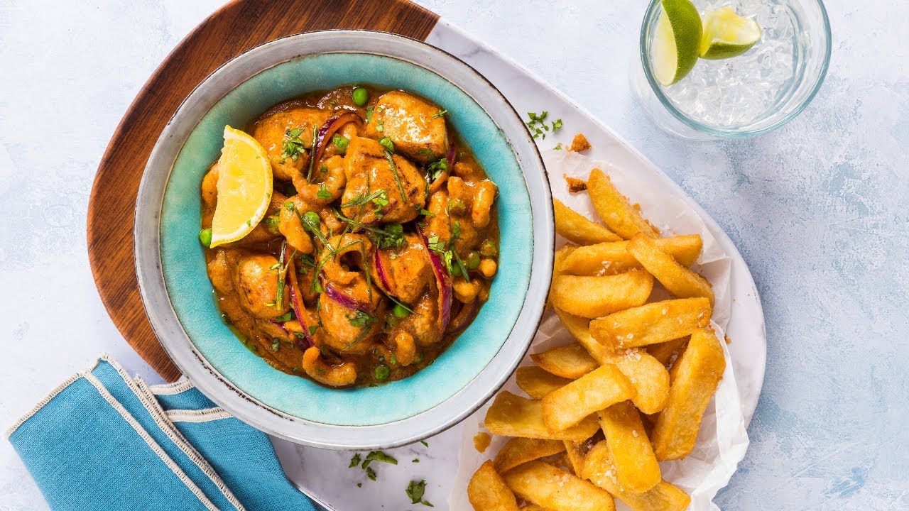 Mash Direct - Beer Battered Chips with Special Curry - YouTube