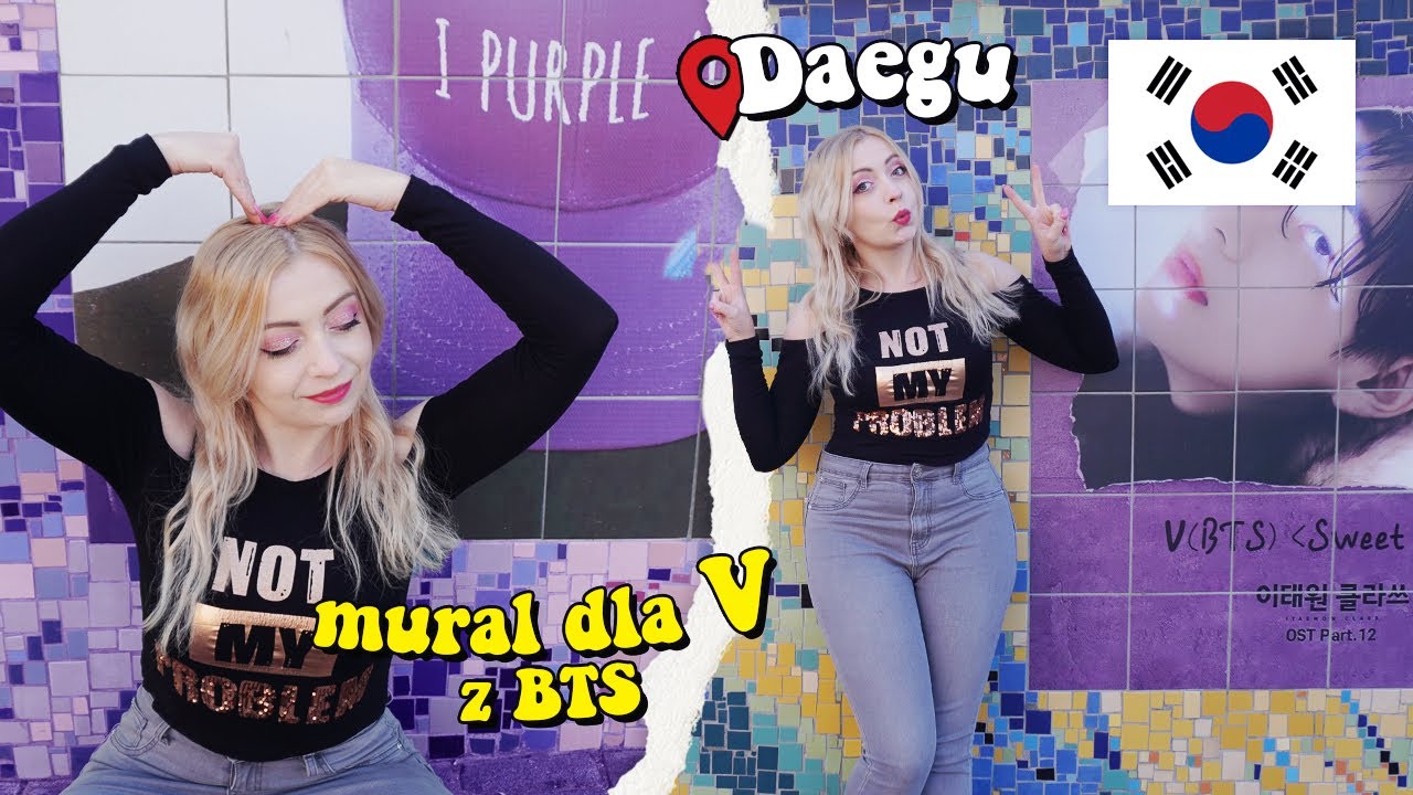 MURAL FOR BTS' V 💜 Visiting the musical Daegu (+ Lotteria and pet shop) 🇰🇷 VLOG FROM KOREA #16 ...
