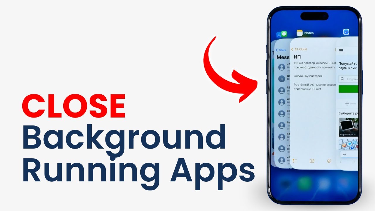 How to Close Background Running Apps on iPhone - YouTube