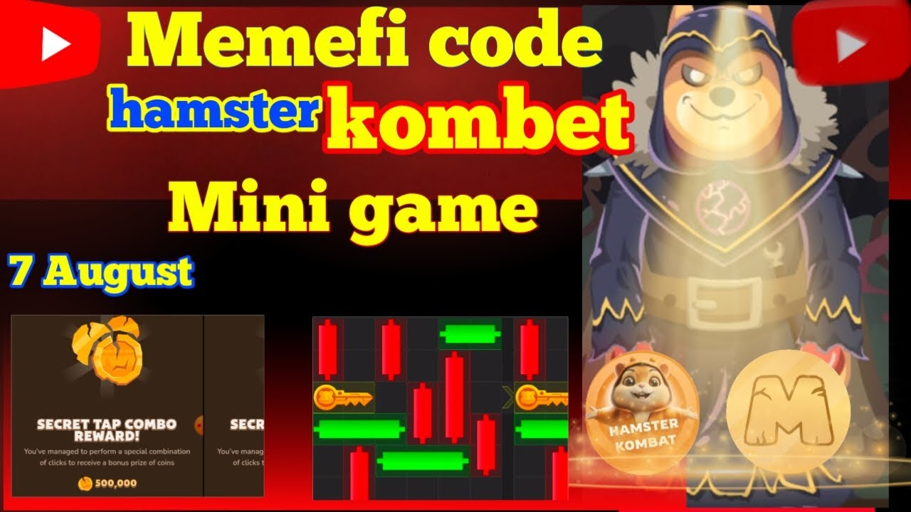 Memefi daily secret code || Hamster kombet Task and Mini game || # ...