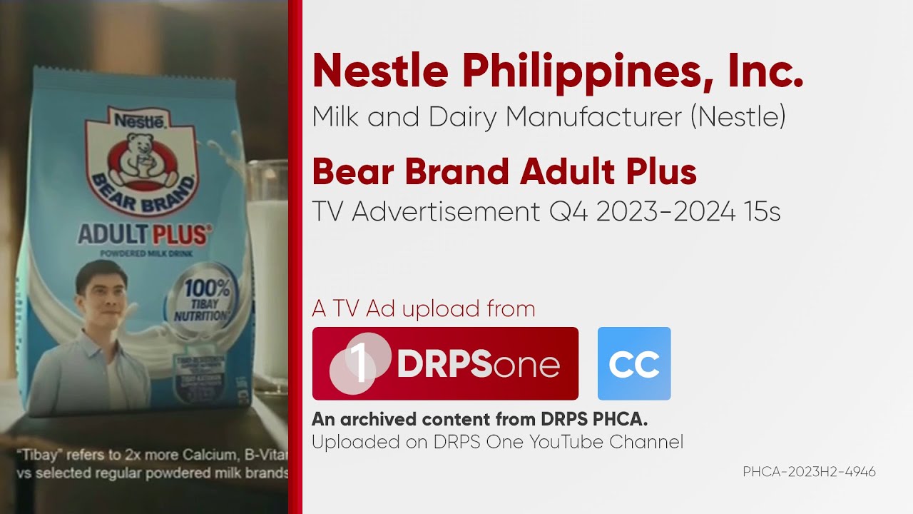 Bear Brand Adult Plus TV Ad Q4 2023-2024 15s (Philippines, On-Air ...