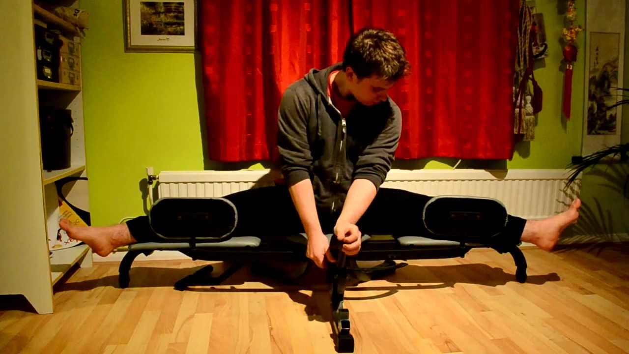 Side Splits Stretching on Century Versaflex Stretching Machine - YouTube