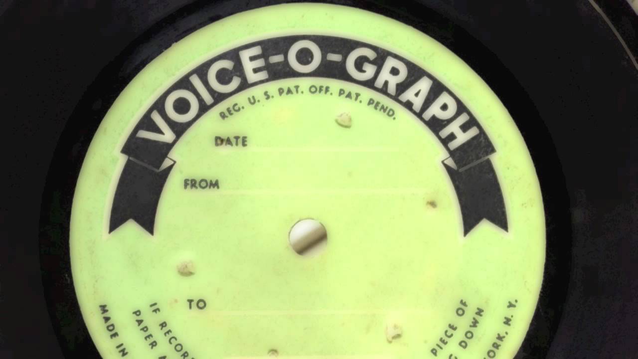 Voice-O-Graph 78 Record of Robert Hammond - YouTube