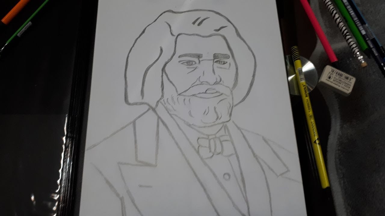 Part 1 - Drawing Frederick Douglass with Pencil: Step-by-Step Tutorial ...