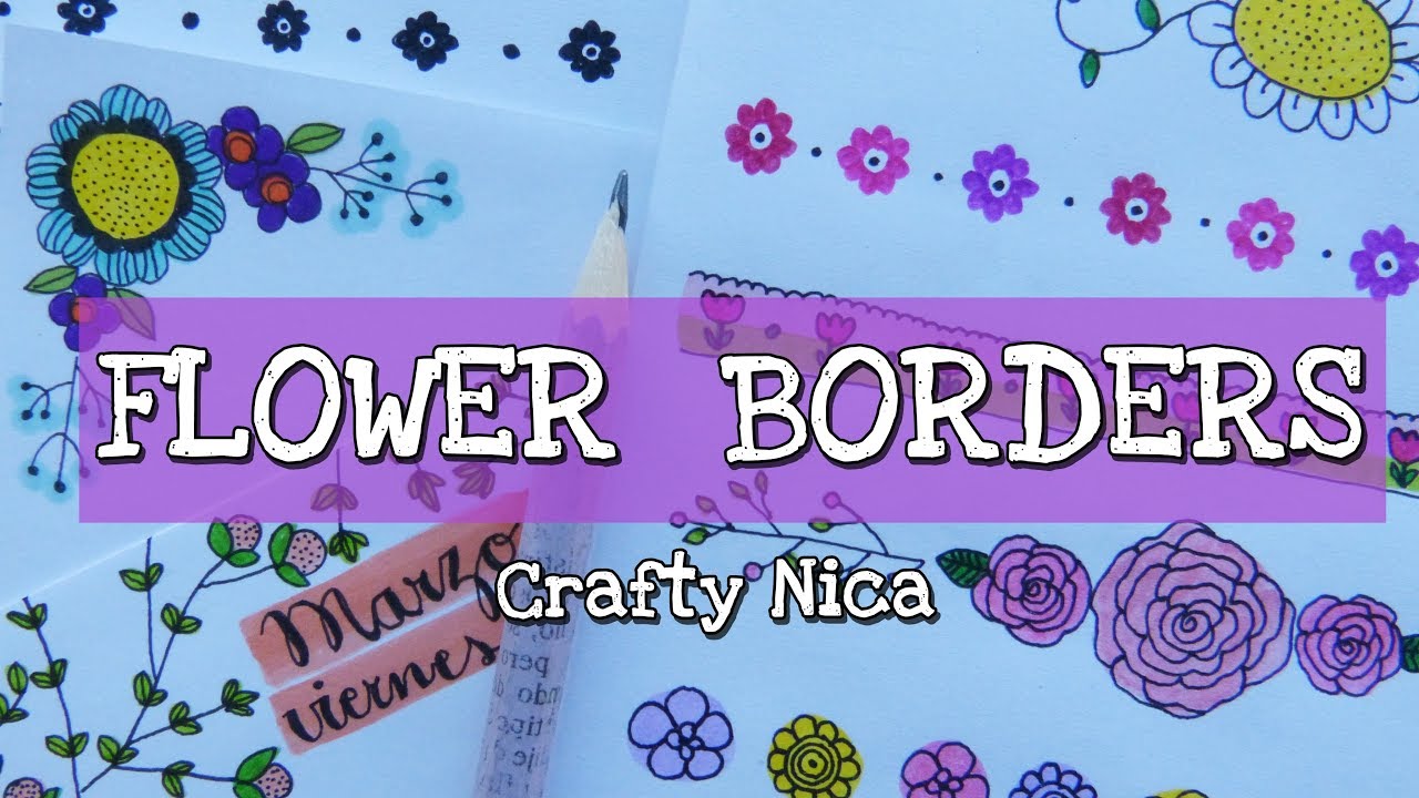 FLORAL BORDERS (3) 🌼 BORDERS DESIGNS FOR SCHOOL PROJECTS 🌼 HOW TO ...