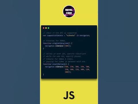 012: Javascript Vibration API in 30 seconds #shorts #javascript # ...