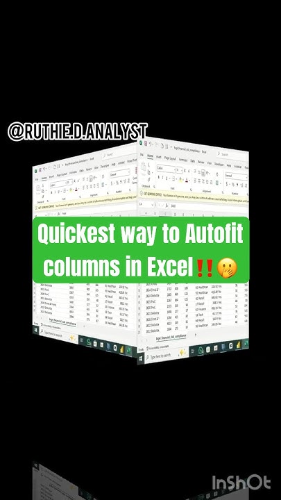 Stop Dragging Columns! Use This Excel Trick Instead.The Quickest Way to Autofit Columns in Excel ...