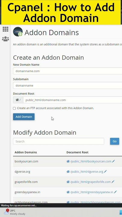 Cpanel - How to add Addon Domain? | @akdigitalsoft - YouTube