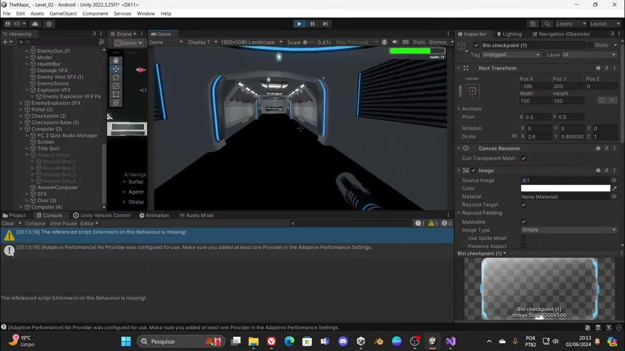 Configurando botões - The Maze - Unity - Part 1 - YouTube