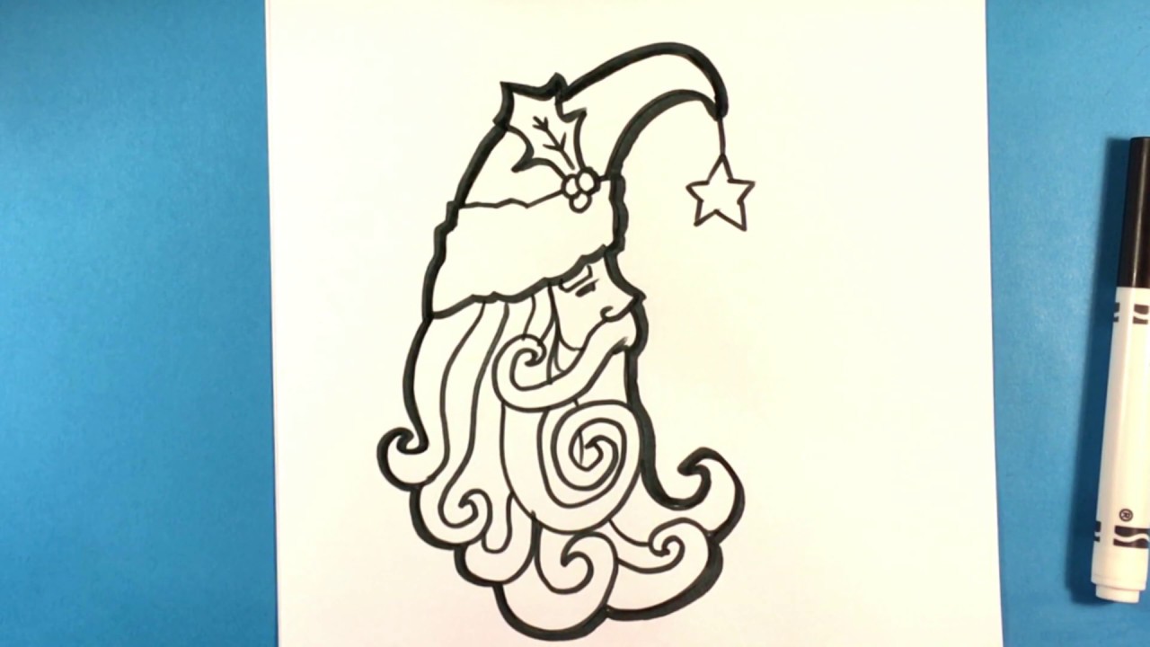 How to Draw Santa - Old Times Version - Step by Step - Christmas ...