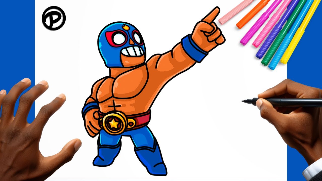 COMO DESENHAR O EL PRIMO DO BRAWL STARS - YouTube