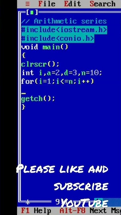 Arithmetic progression in Turbo C++ Programming Language || Kanhaiya Kumar - YouTube