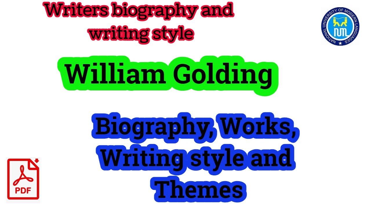 William Golding | Writing style of William Golding | Allegory used by ...