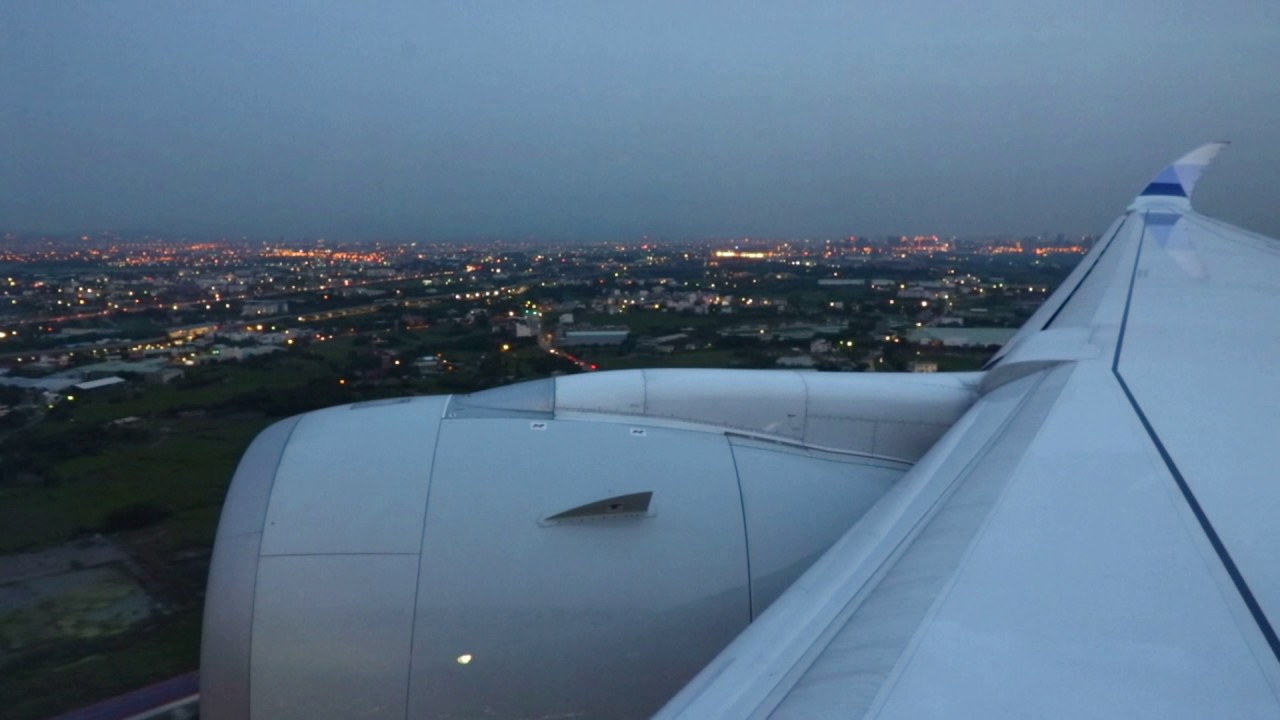 China Airlines CI754 Airbus A350-900XWB Landing into Taipei Taoyuan ...