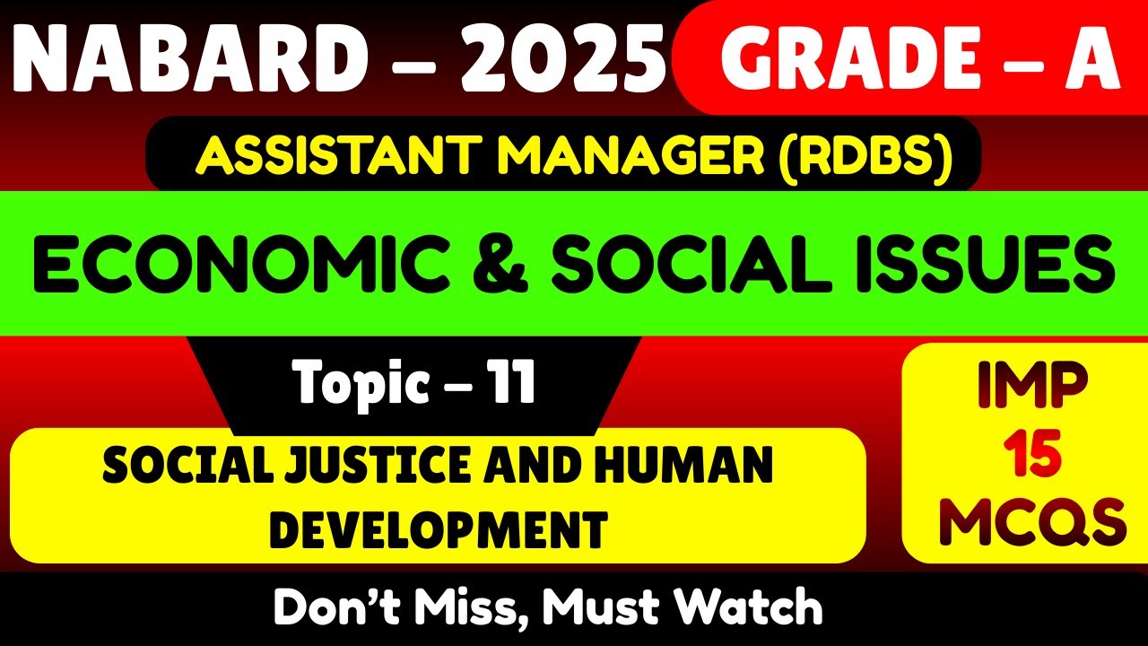 Social Justice and Human Development | Economic & Social Issues 2025 ...