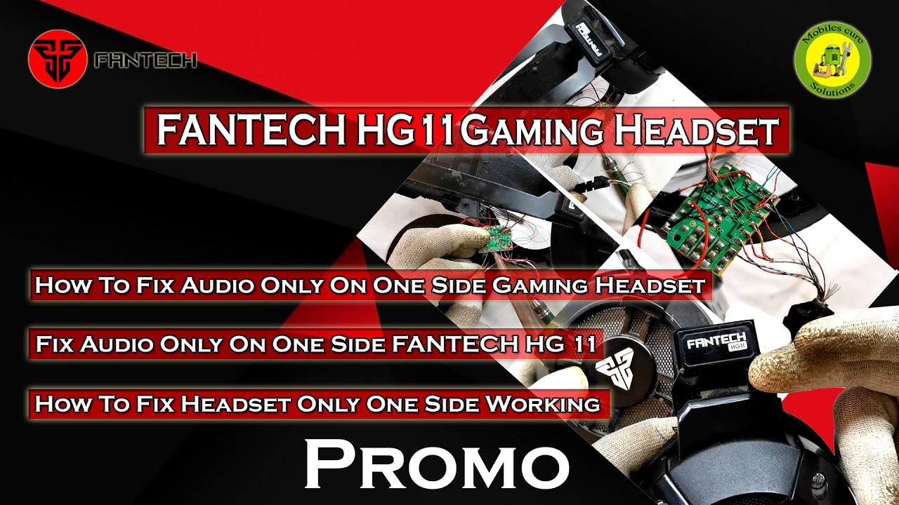 Fix Audio Only On One Side Headset | FANTECH HG11 Gaming Headset ...