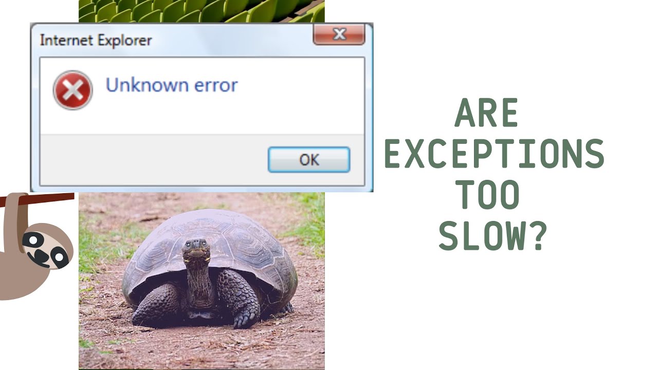 Exception Handling Are C Net Java And C Exceptions Too Slow 3170