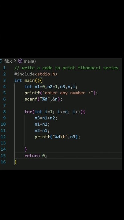 Fibonacci Series 🎯🎯💥😱tech Coding Coder Techtips Codinglife Trendingshorts Shortsfeed