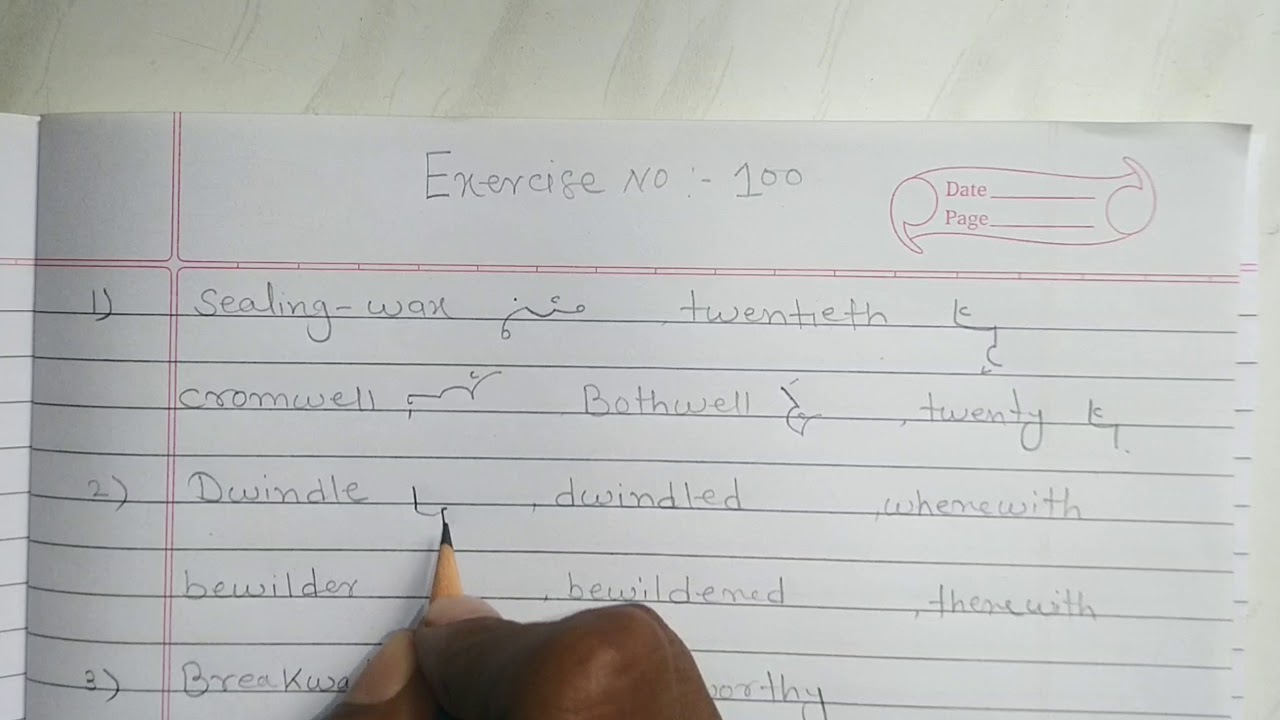 Shorthand Exercise 💯 // Pitman Shorthand Exercise No 100 // Steno ...