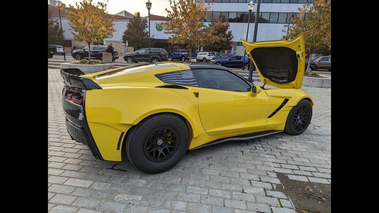 Widebody C7 chopping away. - YouTube