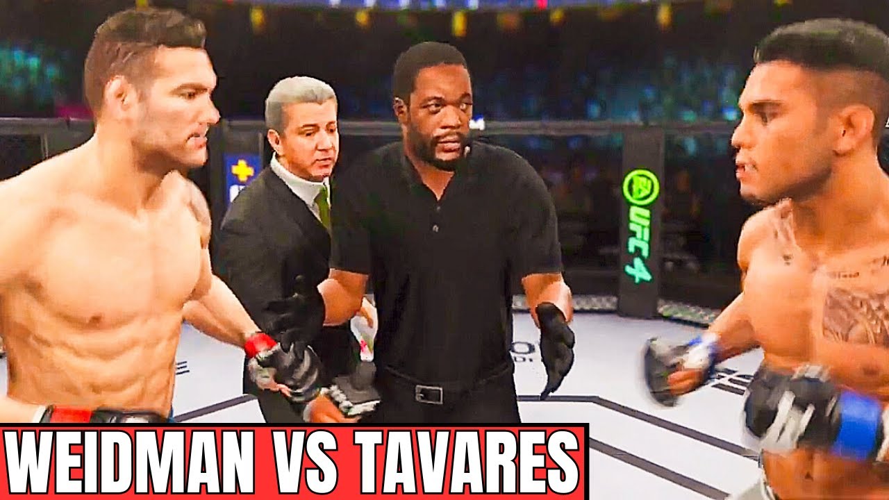 Chris Weidman vs Brad Tavares Full Fight - UFC 4 AI Simulation - YouTube