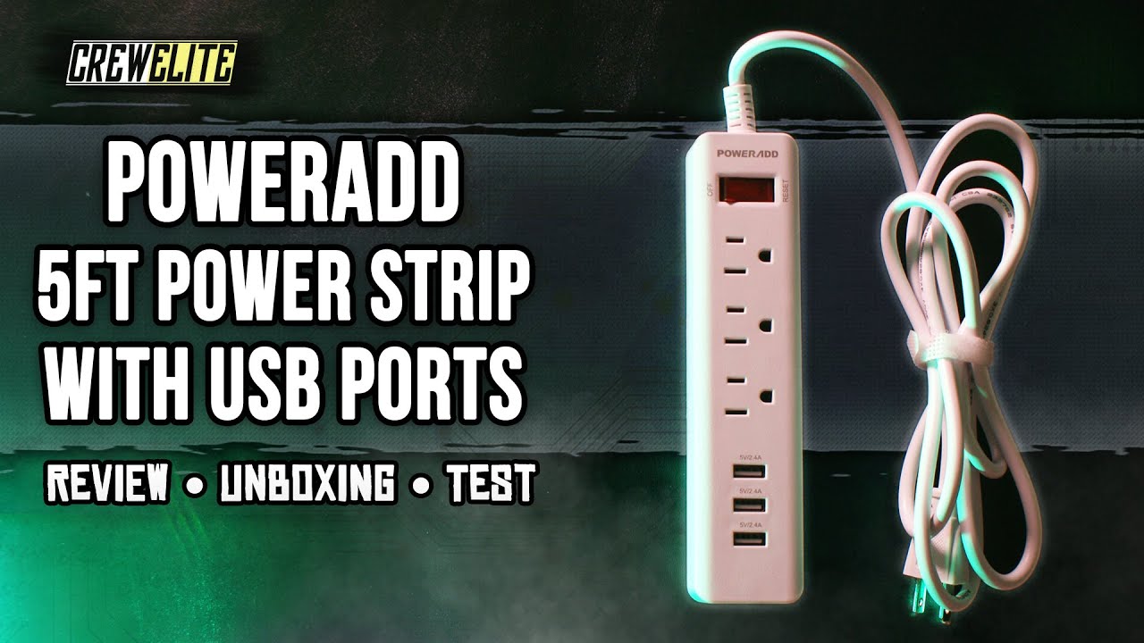 Poweradd: 6-IN-1 Power Strip W/ 3 Outlets & 3 USB Fast Charge Ports ...