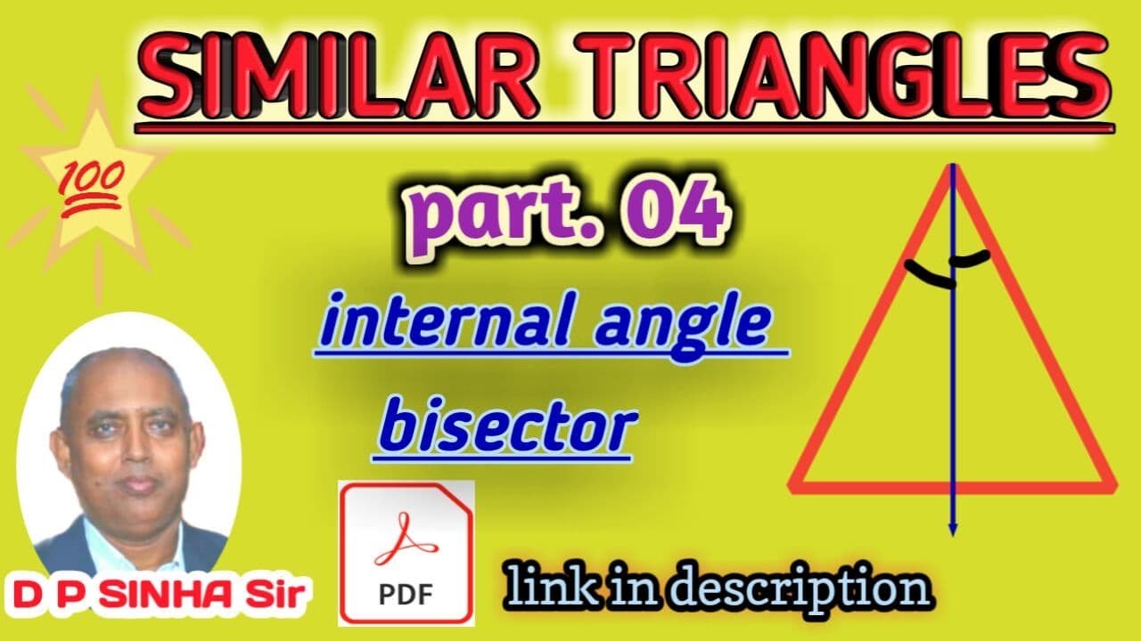 Internal angle bisector // similar triangles \\ angle bisector theorem ...